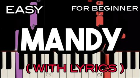 Mandy Lyrics Barry Manilow Slow And Easy Piano Youtube