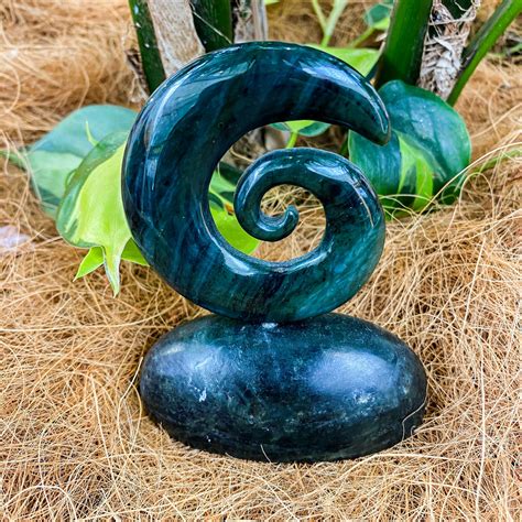 Standing Greenstone Piece Koru Rivendell Shop