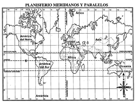 Planisferio Meridiano Y Paralelos Con Nombres Pdf