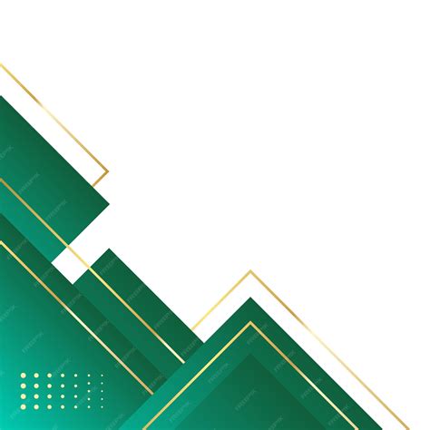 Premium Vector Gold And Green Geometric Corner Border Decorative