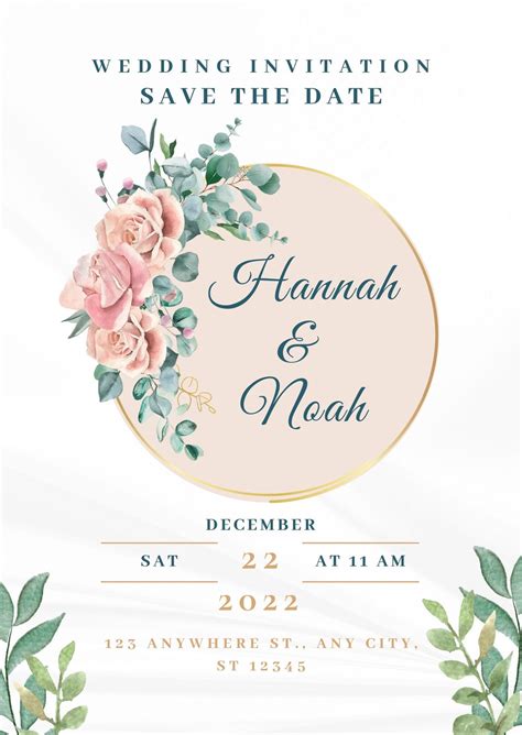 Canva Wedding Invitation Templates 60 Photos