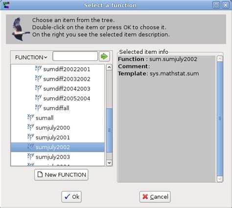 The Item Selection Dialog