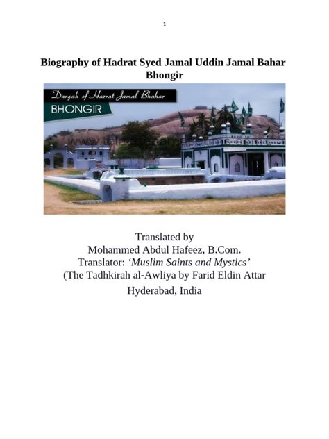Biography Of Hadrat Syed Jamal Uddin Jamal Bahar Pdf