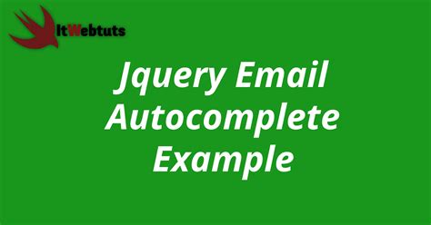 Jquery Email Autocomplete Example
