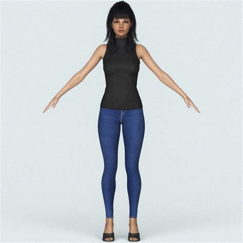 Artstation Young Beautiful Girl 3d Character Resources