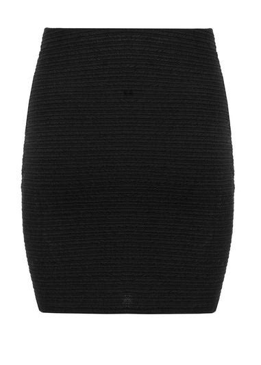 Quiz Black Textured Bodycon Mini Skirt Matalan