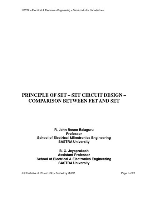 Single Electron Transistor Pdf Pdf Field Effect Transistor Quantum Tunnelling