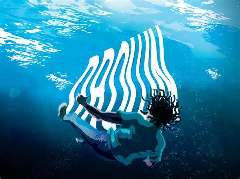 Person Sinking Underwater