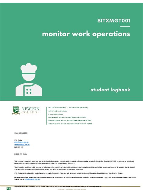 Sitxmgt001 Student Logbook Pdf Sustainability Innovation