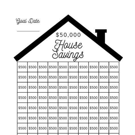 50000 Savings Challenge Etsy