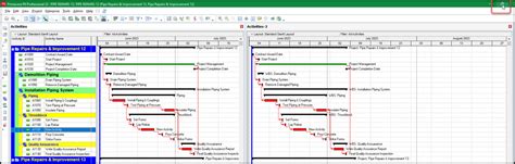 Displaying Gantt Charts Side By Side In P6 Ten Six Consulting