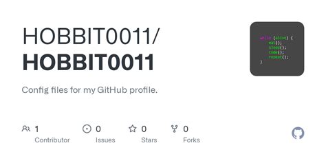 GitHub HOBBIT HOBBIT Config Files For My GitHub Profile