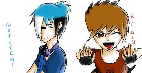 Mordecai And Rigby Anime Style Regular Show By Freespirit300 On Deviantart