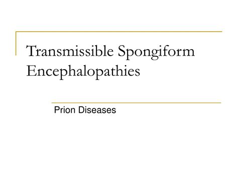 Ppt Transmissible Sponorm Encephalopathies Powerpoint Presentation Id6377163