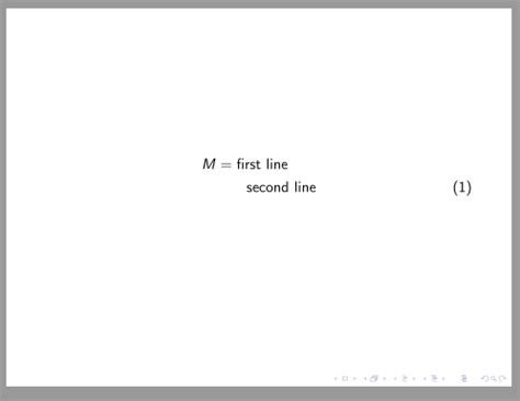Amsmath Option Tbtags Not Working In Beamer TeX LaTeX Stack Exchange