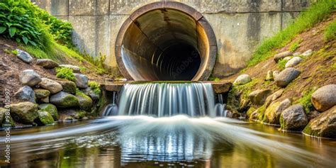 Rainwater Flowing Into A Stormwater Sewer System Stormwater Drain