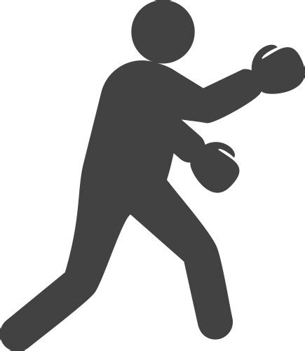 Boxing Black And White Royalty Free Vector Image