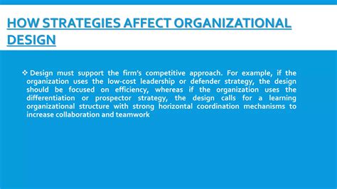 The Role Of Strategic Direction In Organizational Design Ppt