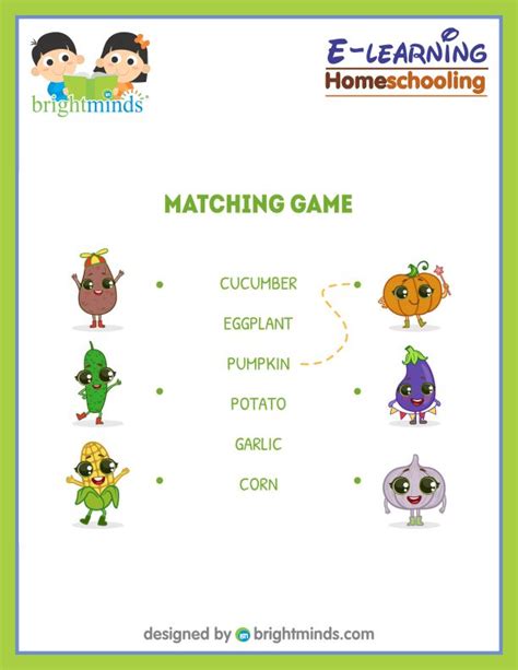 Matching Game Bright Minds Elearning Platform