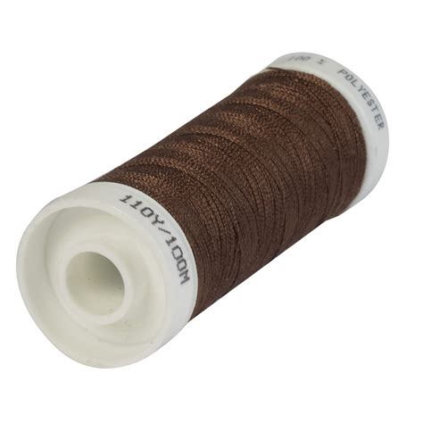 100m Brown Polyester Thread