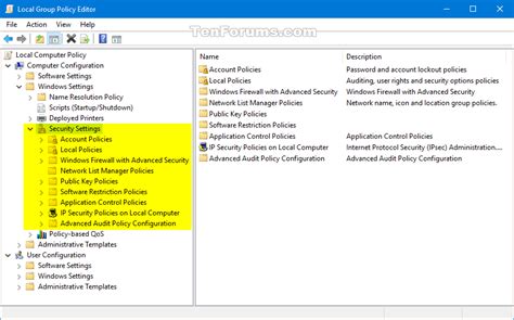 Reset Local Security Policy Settings To Default In Windows Tutorials