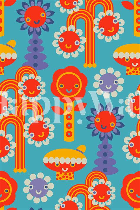 Garden Sprites Floral Wallpaper