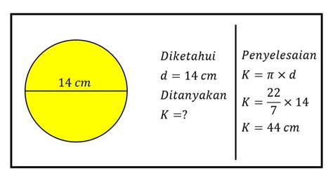 2 cara menghitung keliling lingkaran dan contoh soal