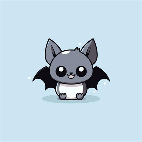 Cute Kawaii Bat Chibi Mascot Vector Cartoon Style 23414316 Vector Art