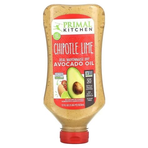 Primal Kitchen Real Mayonnaise Made With Avocado Oil Chipotle Lime