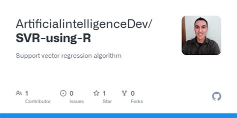 Github Artificialintelligencedev Svr Using R Support Vector Regression Algorithm
