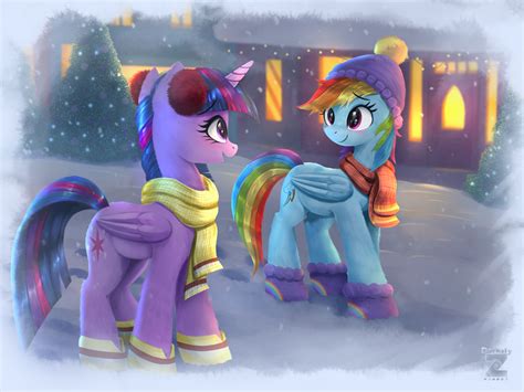 3598436 Safe Artistdarksly Rainbow Dash Twilight Sparkle