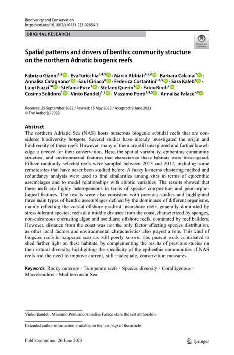 (PDF) Spatial patterns and drivers of benthic community structure on the northern Adriatic ...