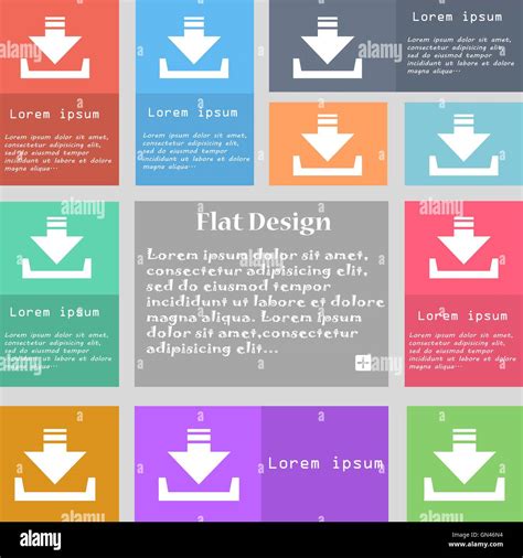 Restore Icon Sign Set Of Multicolored Buttons With Space For Text