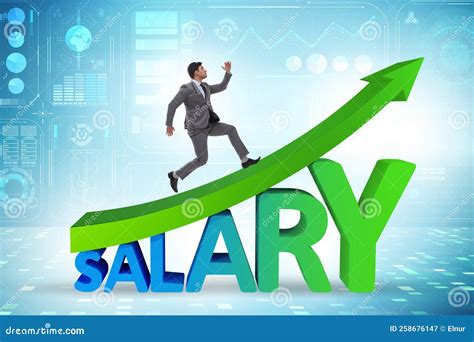 Salary Increase Concept With Businessman Stock Image Image Of Paying Cash 258676147