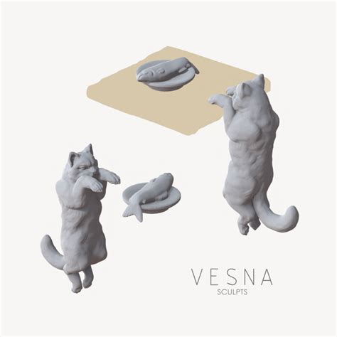 3d Printable Cat Thief Pack By Vesna Sculpts