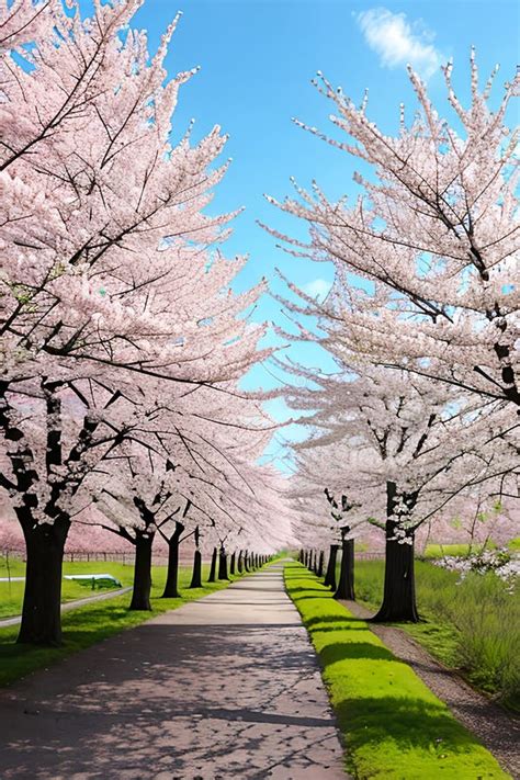 Spring Nature Blossom Stock Illustration Illustration Of Alley 290345200