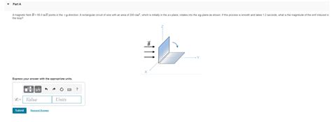 Solved Part A A Magnetic Field B 65 0 Ml Points In The