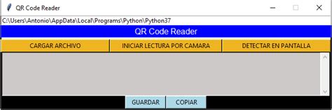Código de Python Lector por cámara de códigos QR