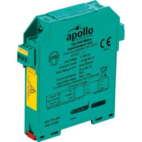 Apollo XP DIN Rail Mains Switching Input Output Unit APO JK Fire