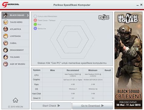 Gemscool Pc Spec Untuk Cek System Requirement Game Online Gemscool Gaming Tutorial Pedia