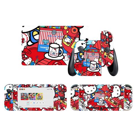 Hello Kitty Game Switch Skin Anime Cartoon Game Sticker No Bubble