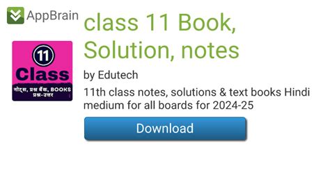 Class 11 Book Solution Notes For Android Free App Download