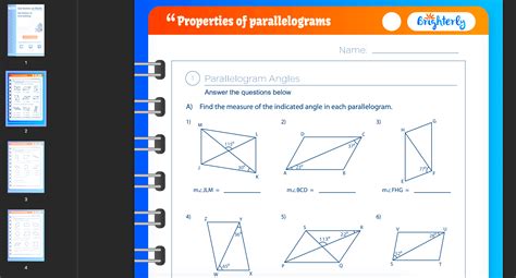 Parallelogram Area Worksheets