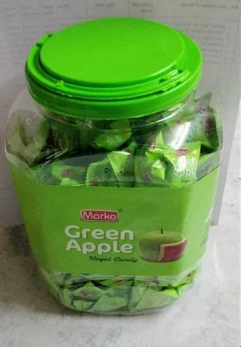 Rectangular Marko Green Apple Candy Packaging Type Plastic Jar Packaging Size 800g At ₹ 260