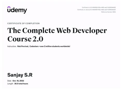 sanjay s r on linkedin successfully completed the complete web