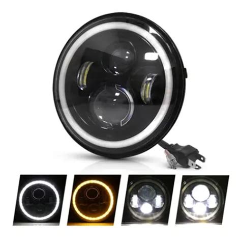 Faróis De Led Wrangler Sahara Rubicon Jeep Jk Angel Eyes Parcelamento