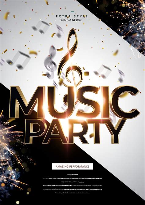 Concert Poster Tailored Fashion With Illuminating Musical Notes Template Edit Online Seapik