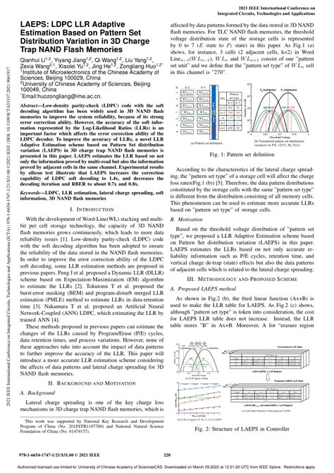 Pdf Laeps Ldpc Llr Adaptive Estimation Based On Pattern Set
