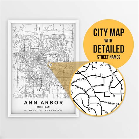 Printable Map Of Ann Arbor