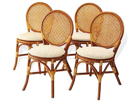 Rattan Wicker Furniture Set Of 4 Denver Dining Armless Accent Side